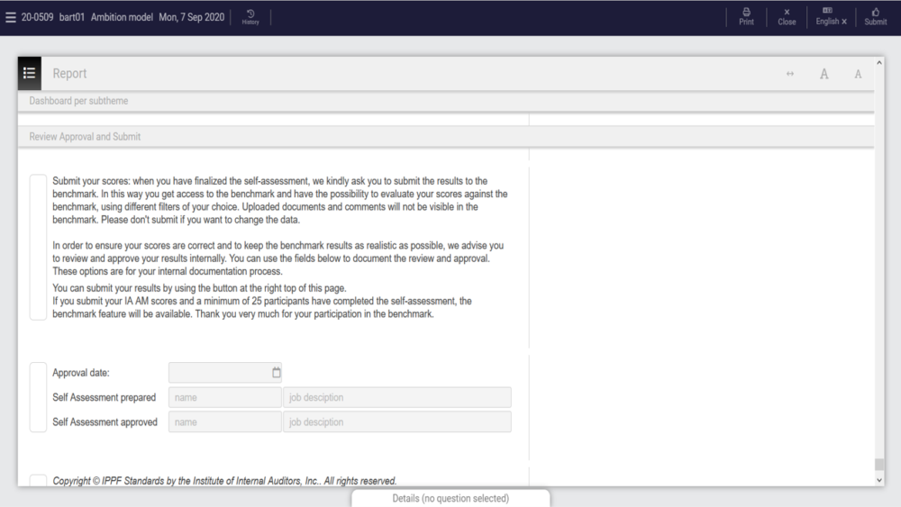 Submitting Assessment